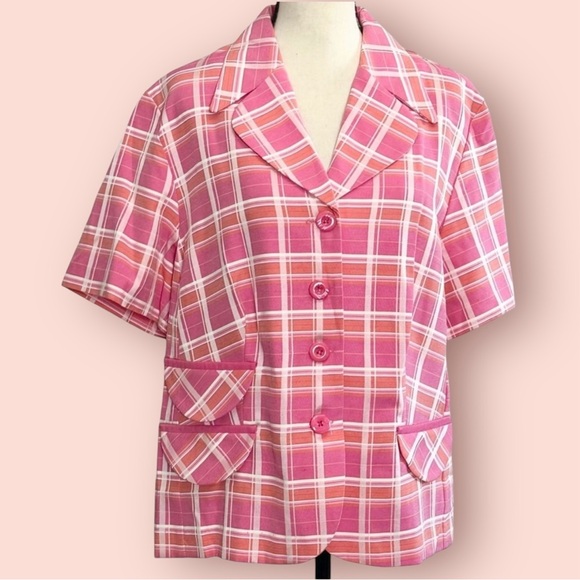 Sweet Suit | Jackets & Coats | 3 Sweet Suit Blazer 16w Pink Plaid ...